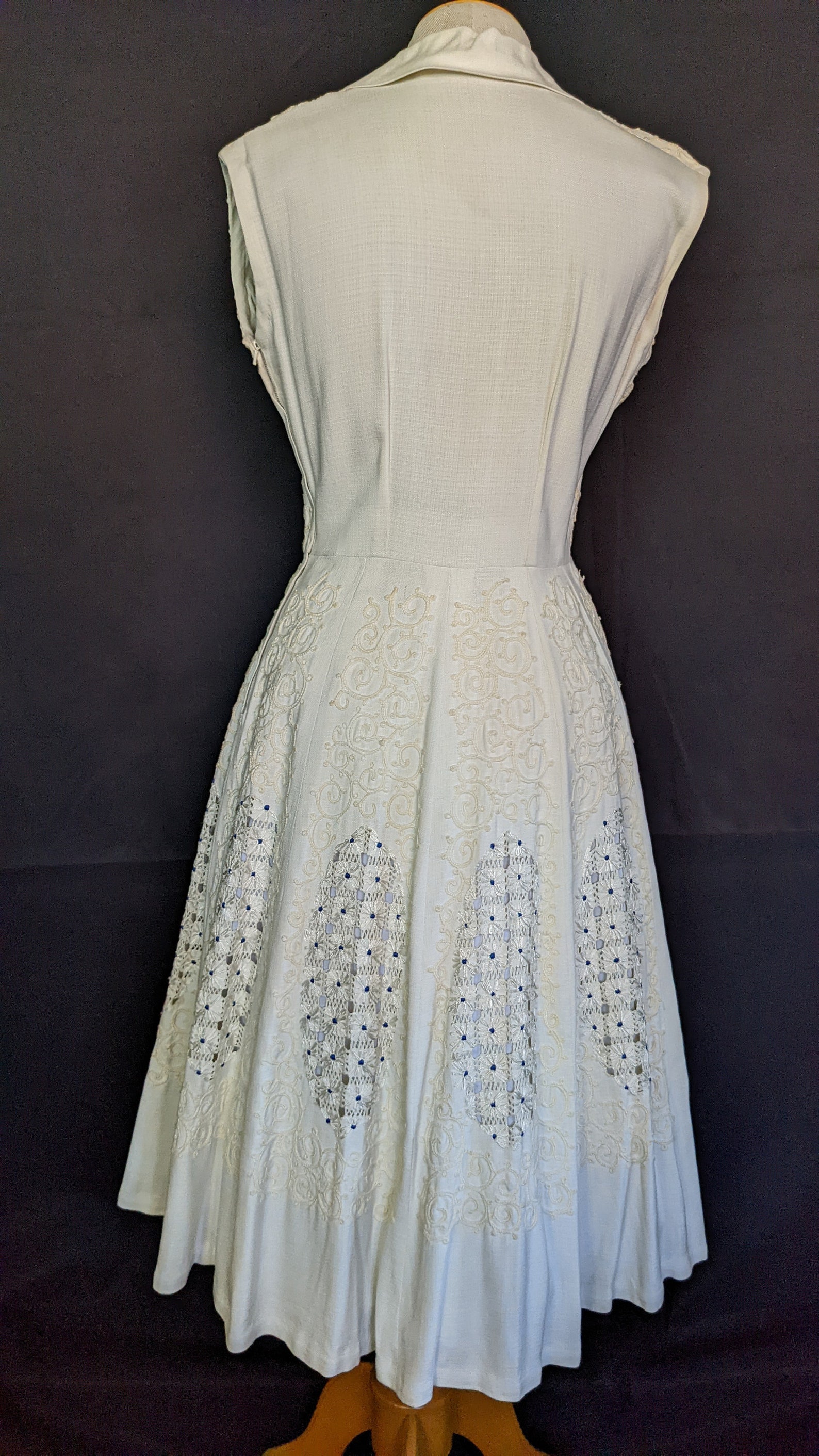 50s Day Dress Soutache Drawn Thread - Etsy