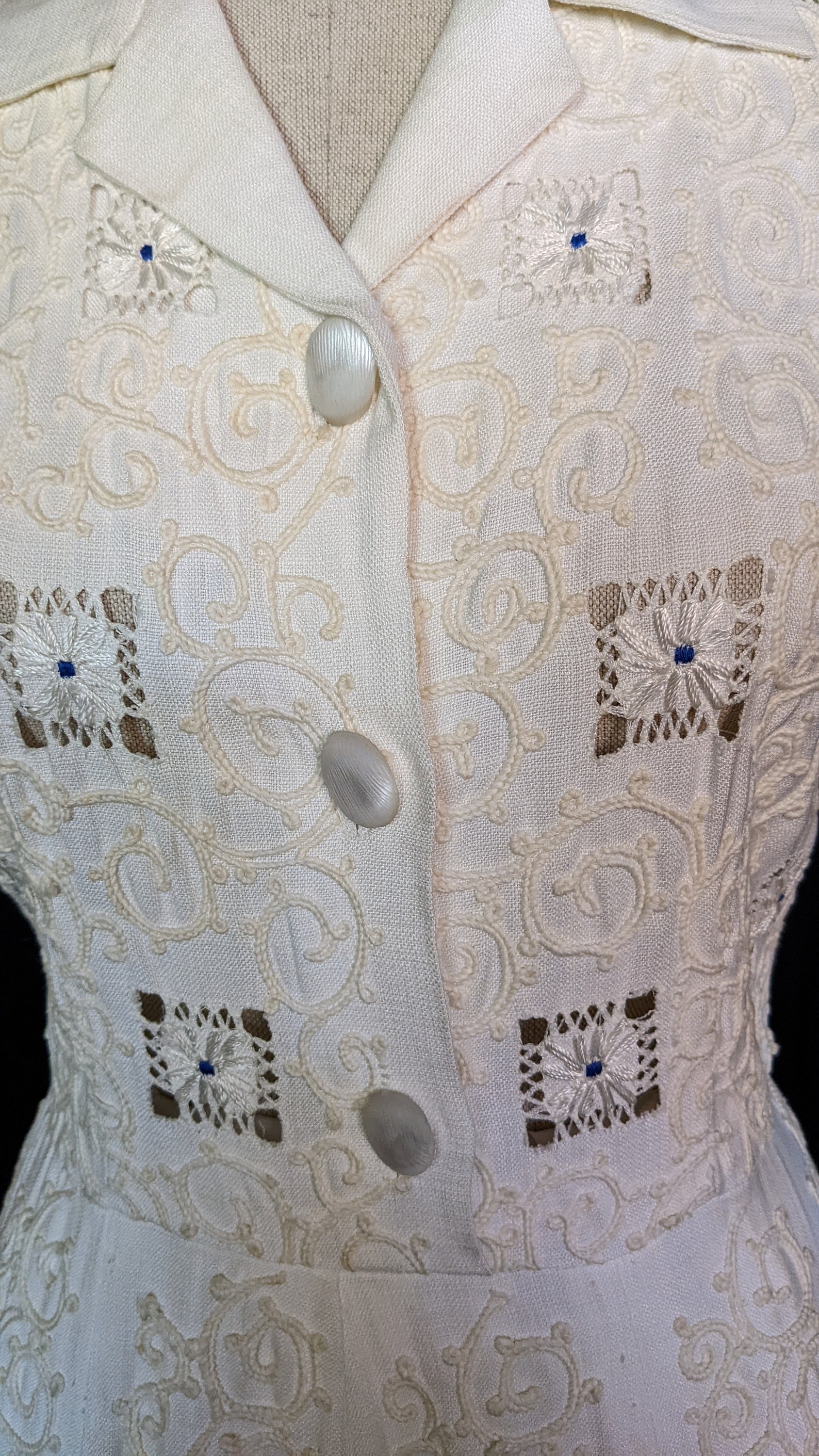 50s Day Dress Soutache Drawn Thread - Etsy