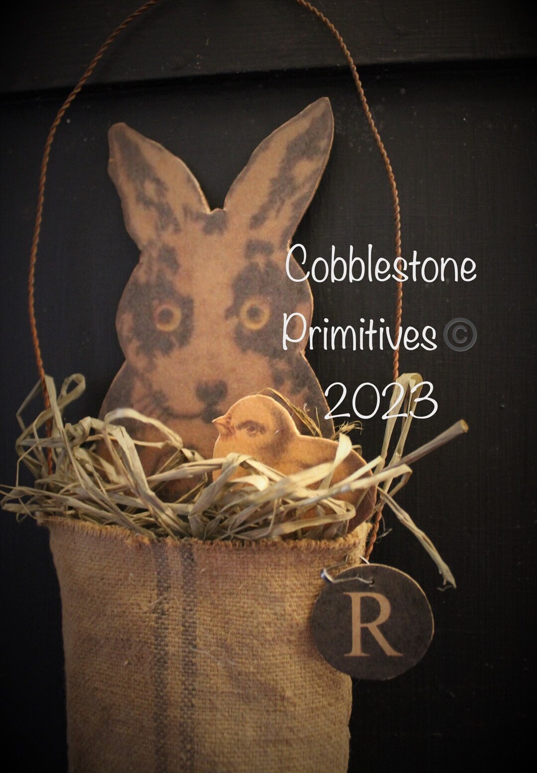 Primitive Folk Art Bunny Rabbit - Etsy