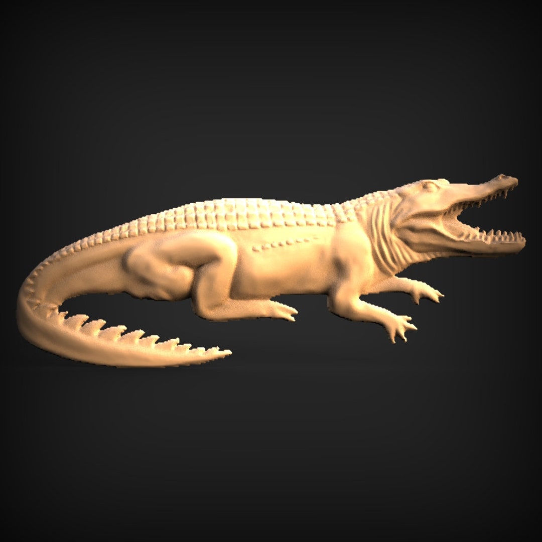 Alligator 3D STL Model CNC Router Engraver Artcam Aspire Carveco Can Be ...