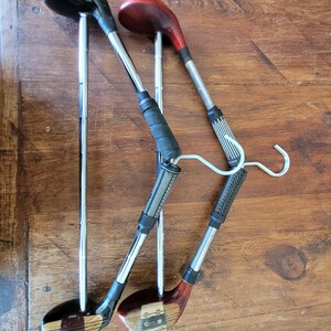 Vintage Golf Club Hanger. Heavy Duty Made With Vintage Wood Golf Clubs ...