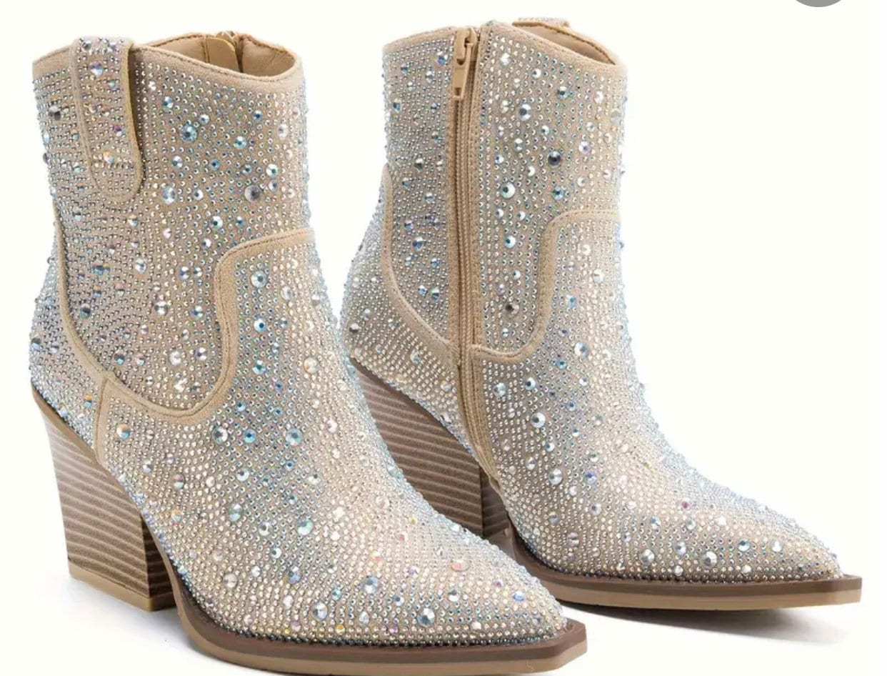 Cowgirl Rhinestone Booties - Etsy