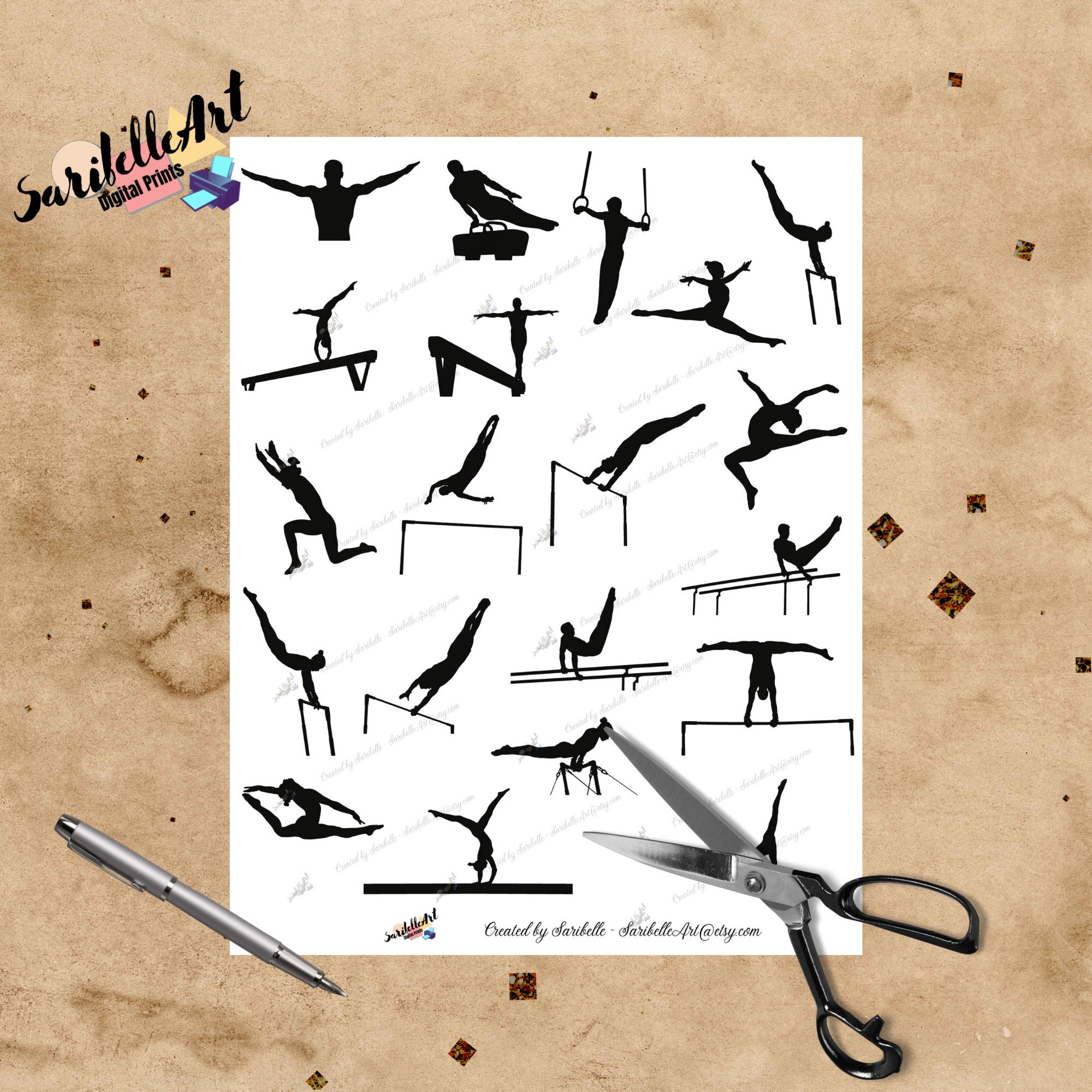 Gymnastic Printable Stickers, Daily Journal Stickers - Etsy