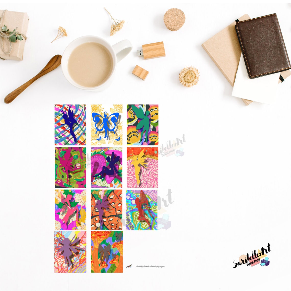 Fairy Printable Stickers Printable Sticker Sheet Print and - Etsy