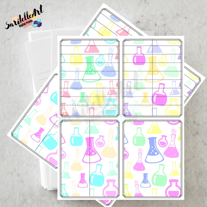Chemistry Mini Writing Paper Printable Stickers, Printable Planner ...