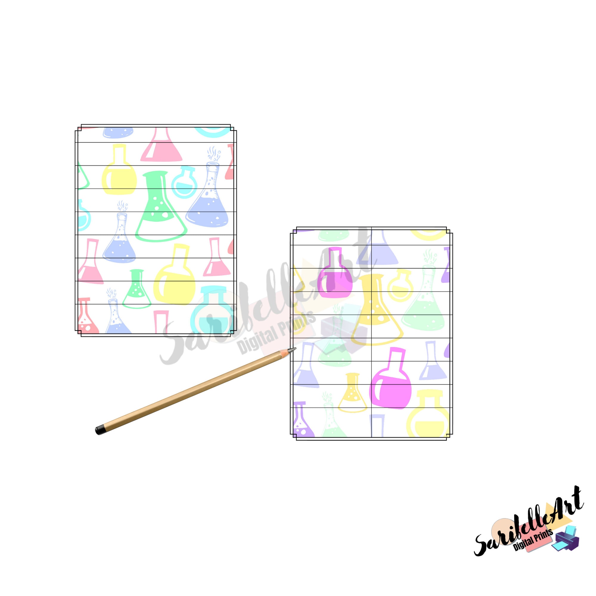 Chemistry Mini Writing Paper Printable Stickers, Printable Planner ...