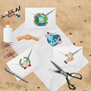 World Peace Printable Stickers, Daily Journal Stickers - Etsy