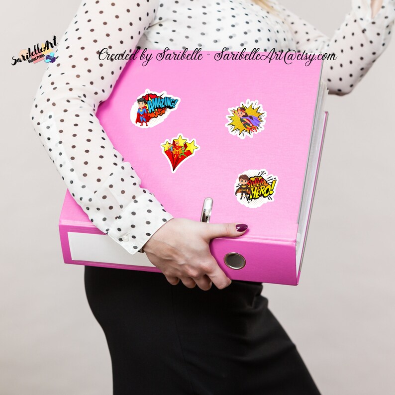 Hero Printable Stickers, Print and Cut Stickers - Etsy