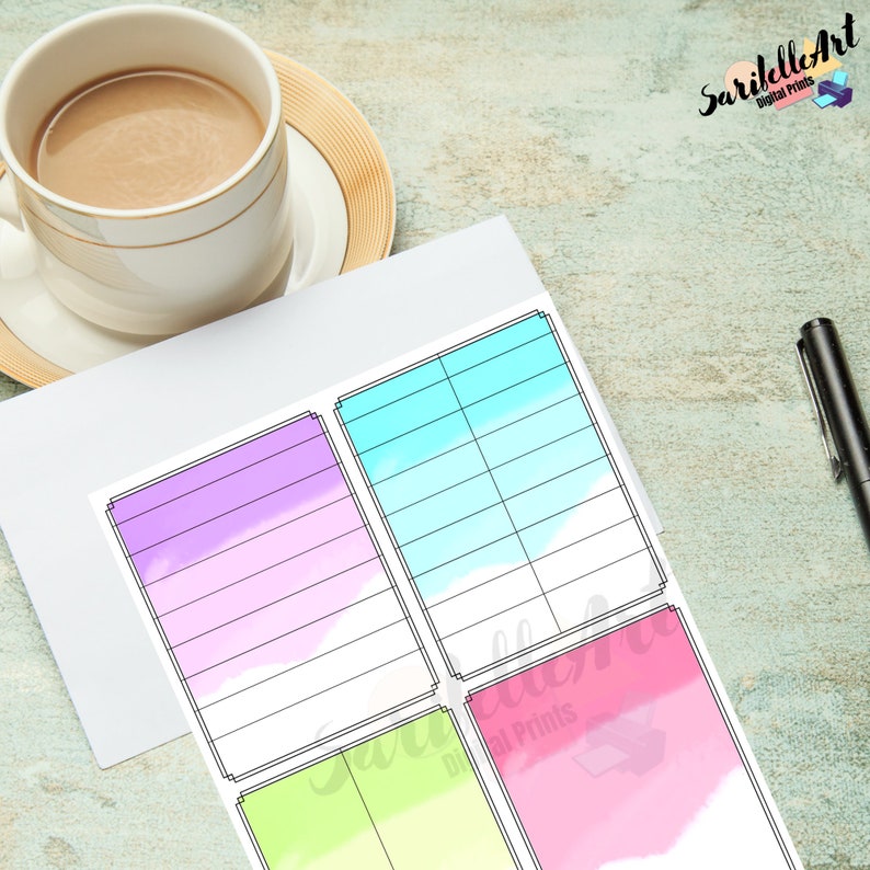 Colorful Mini Writing Paper Printable Stickers Printable - Etsy