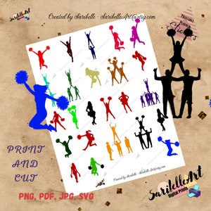 Cheerleading Printable Stickers, Daily Journal Stickers - Etsy