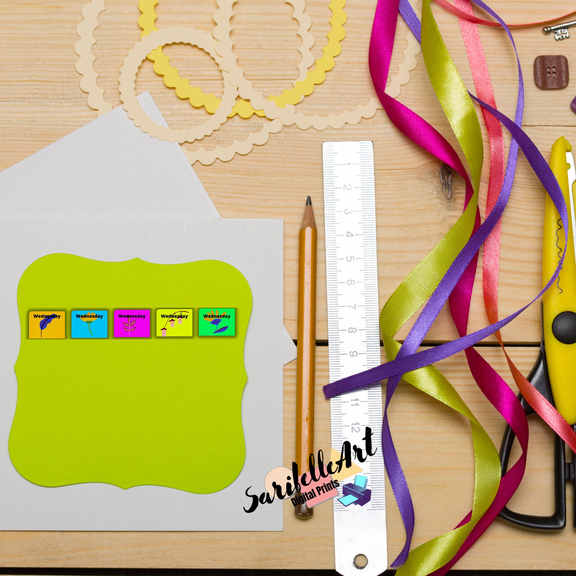 Day of the Week, Printable Stickers, Daily Journal Stickers - Etsy