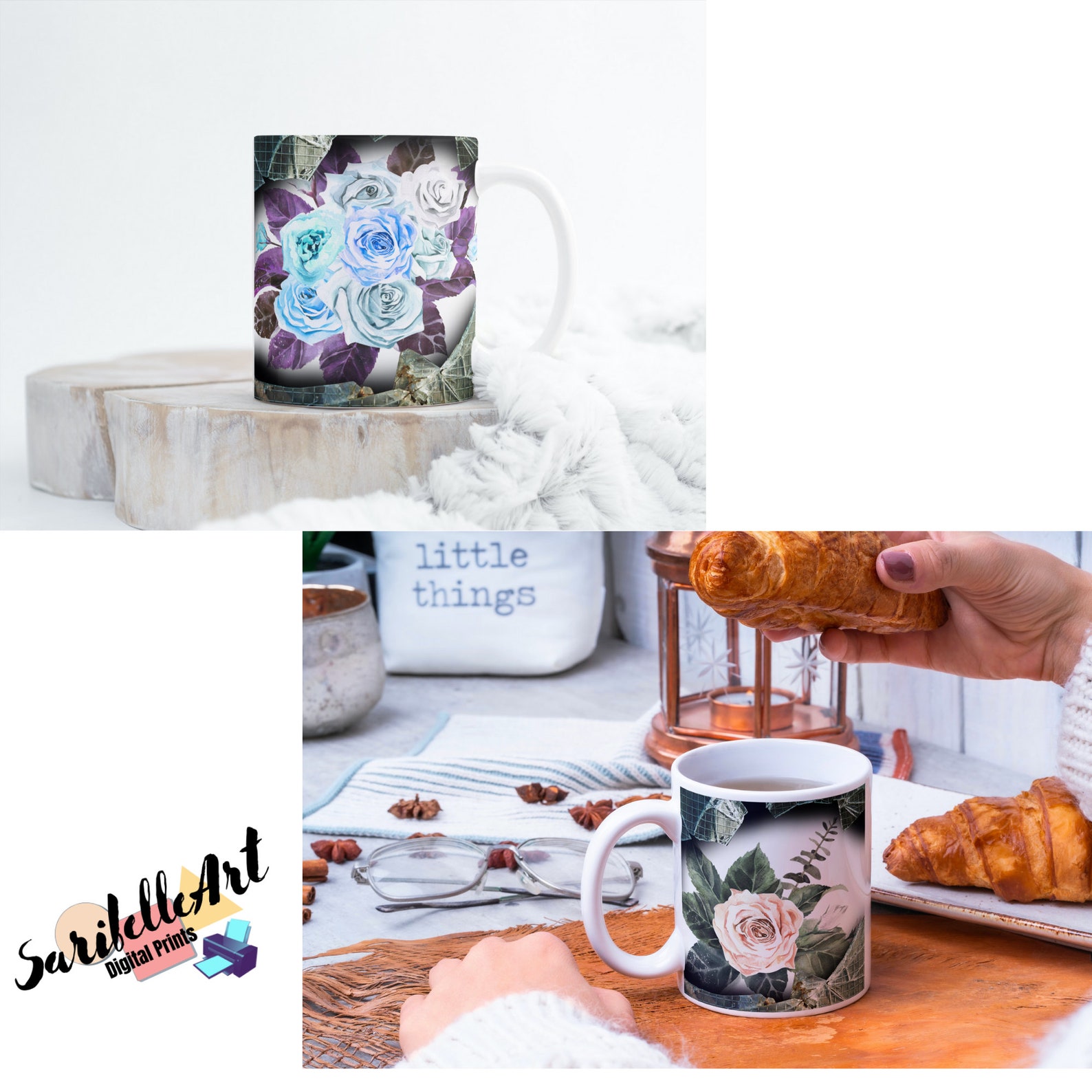 Roses Printable Stickers Printable Sticker Sheet Print and - Etsy