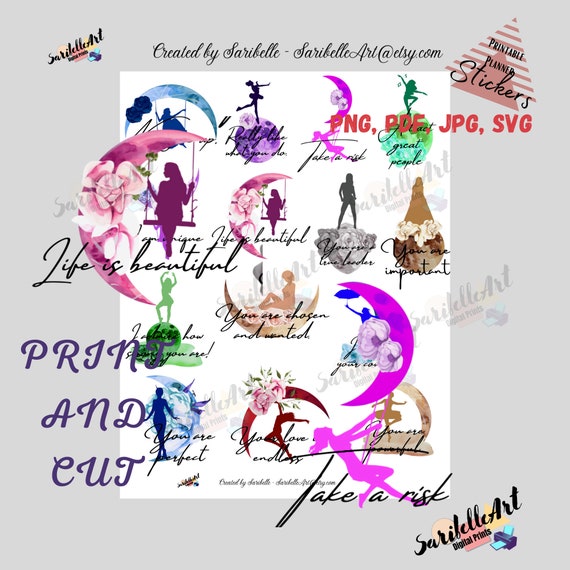 Woman Quotes Printable Stickers Printable Sticker Sheet - Etsy