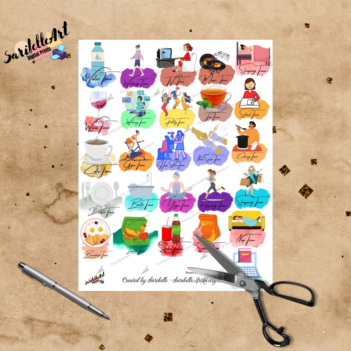 Daily Activities Stickers, Daily Stickers for Your Journal - Etsy