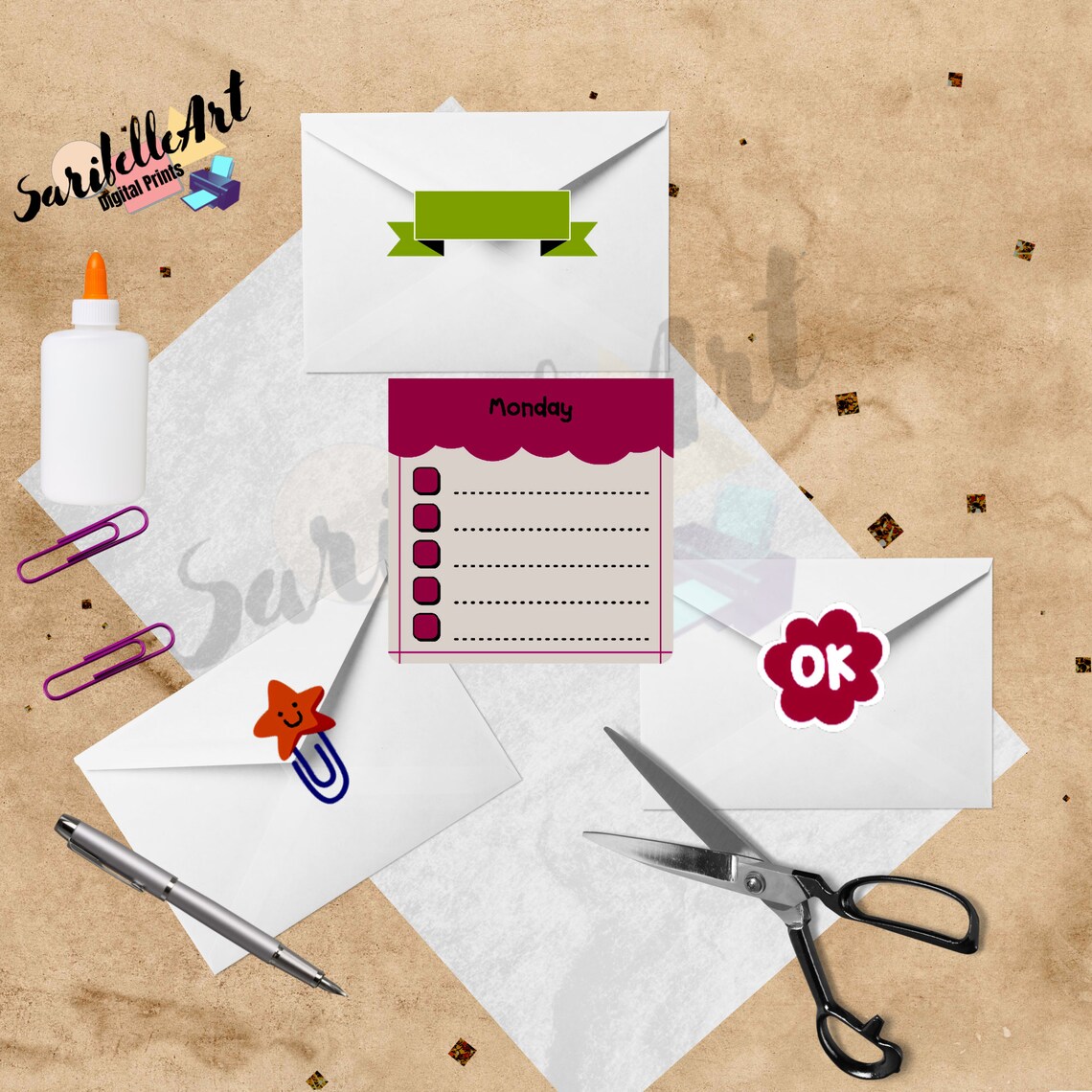 Daily Planner Printable Stickers, Printable Sticker Sheet, Print and ...