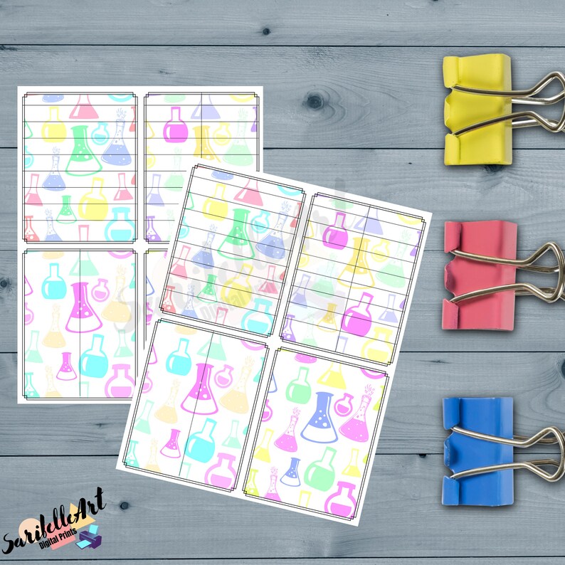 Chemistry Mini Writing Paper Printable Stickers, Printable Planner ...