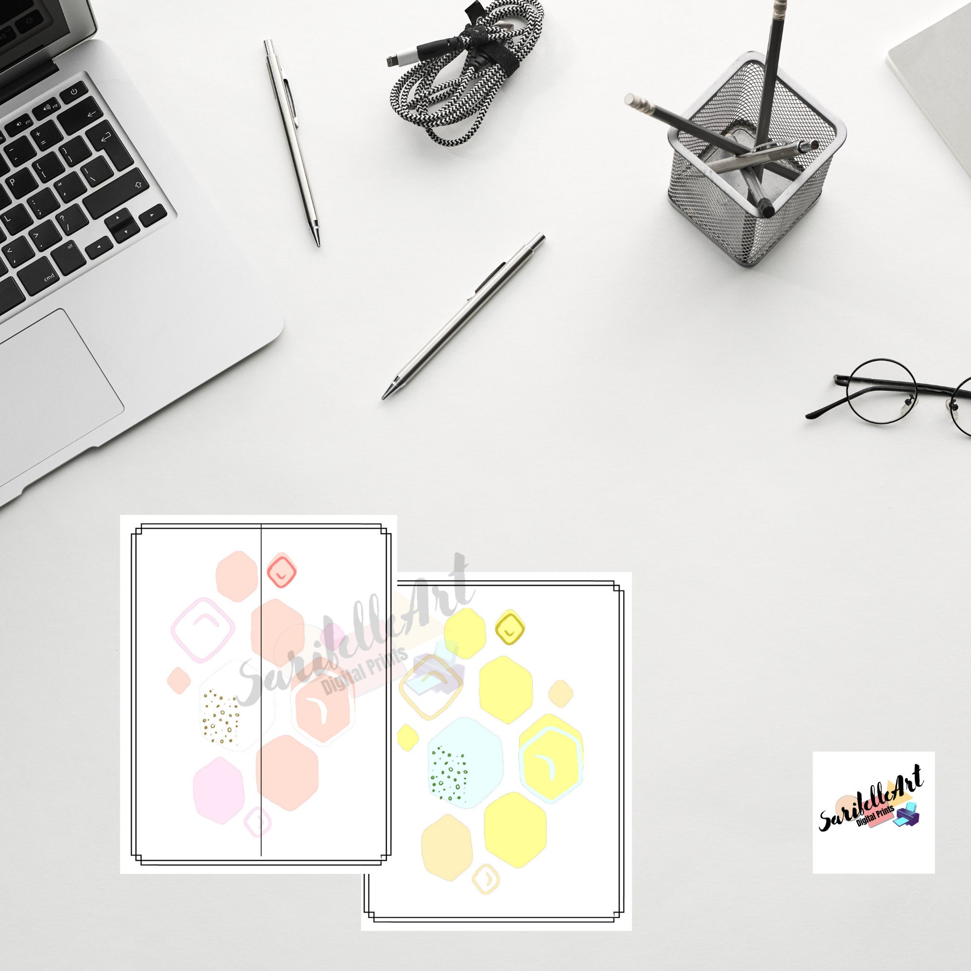 Colorful Mini Writing Paper Printable Stickers, Printable Planner ...