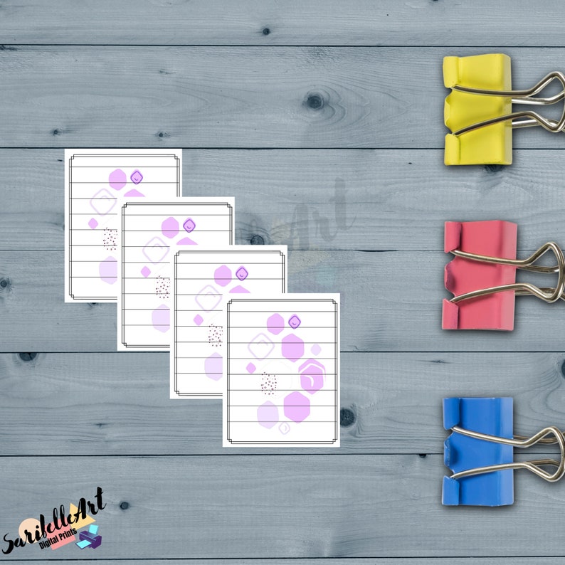 Colorful Mini Writing Paper Printable Stickers, Printable Planner ...