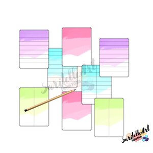 Colorful Mini Writing Paper Printable Stickers Printable - Etsy