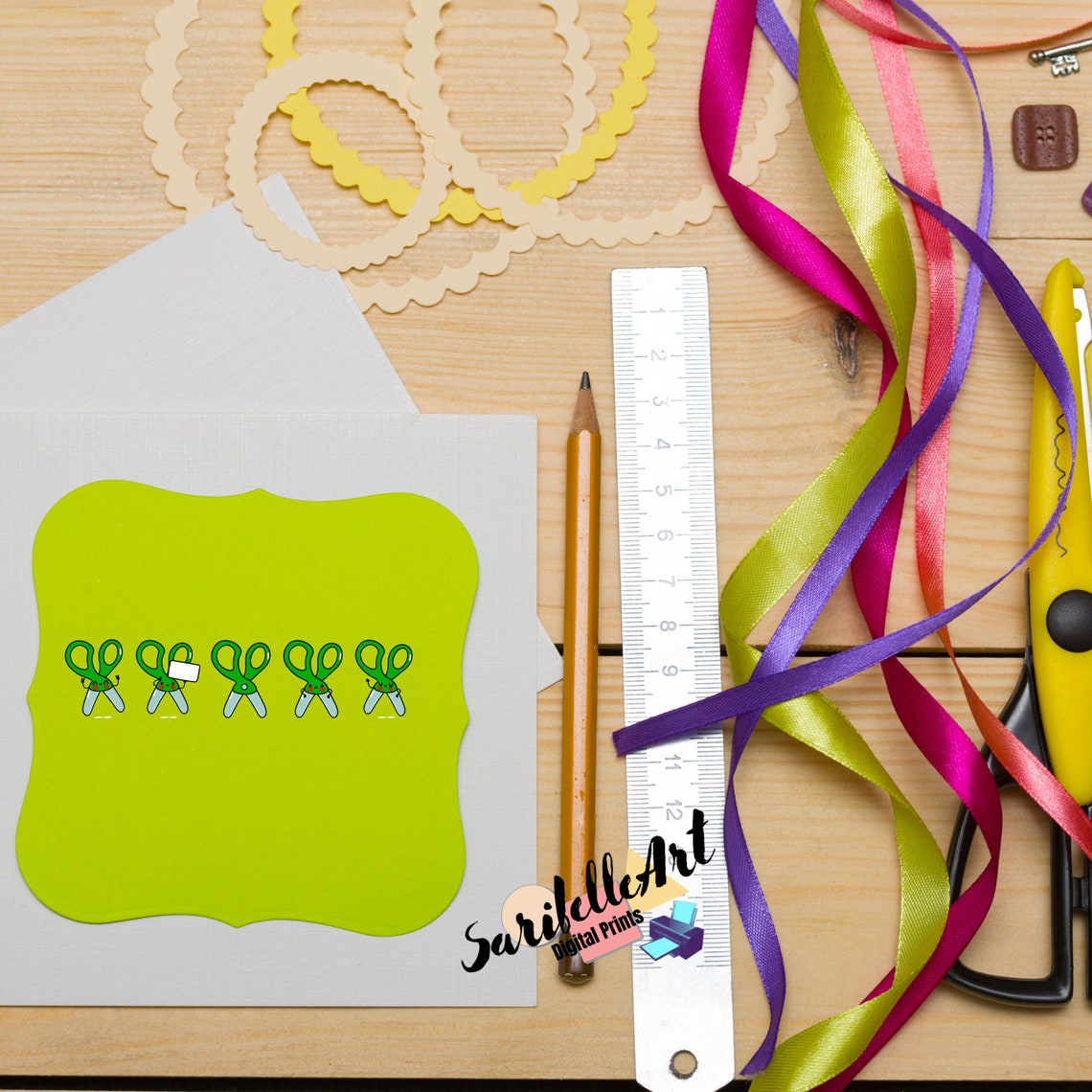 Scissors Characters Printable Stickers, Printable Sticker Sheet, Print ...