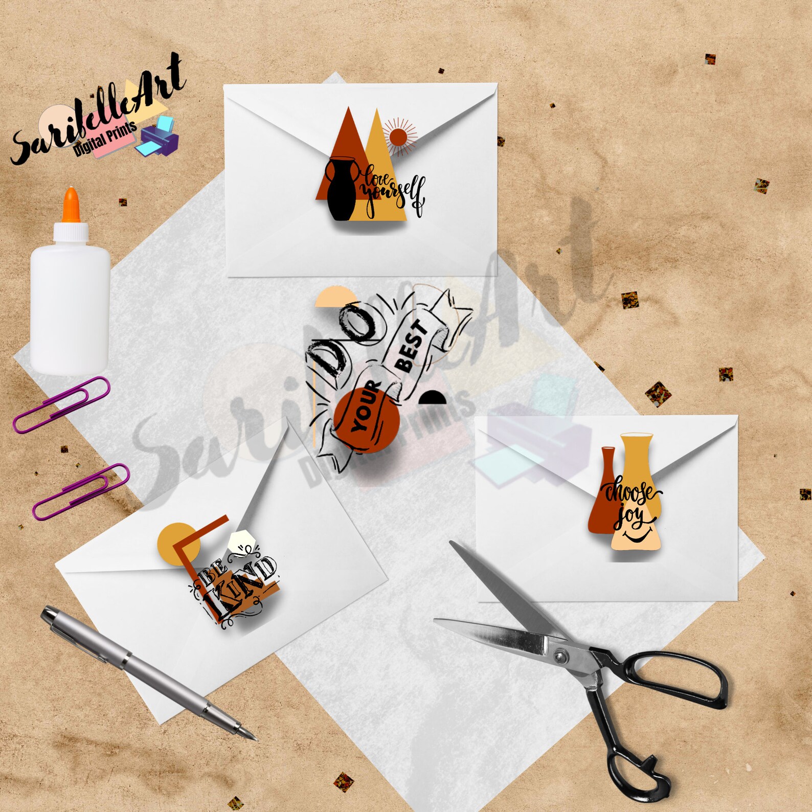 Motivational Quotes Printable Stickers, Printable Sticker Sheet, Print ...