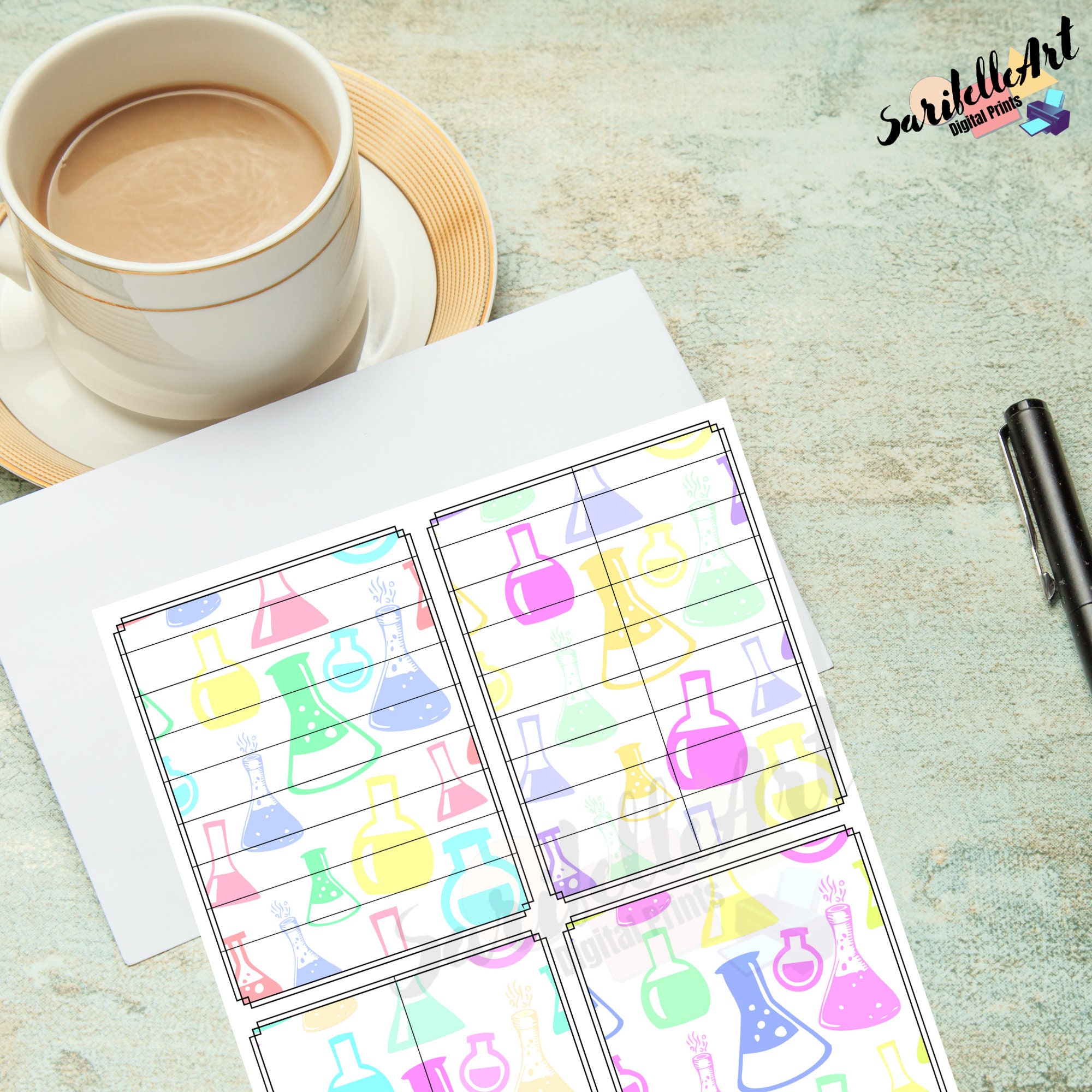 Chemistry Mini Writing Paper Printable Stickers, Printable Planner ...