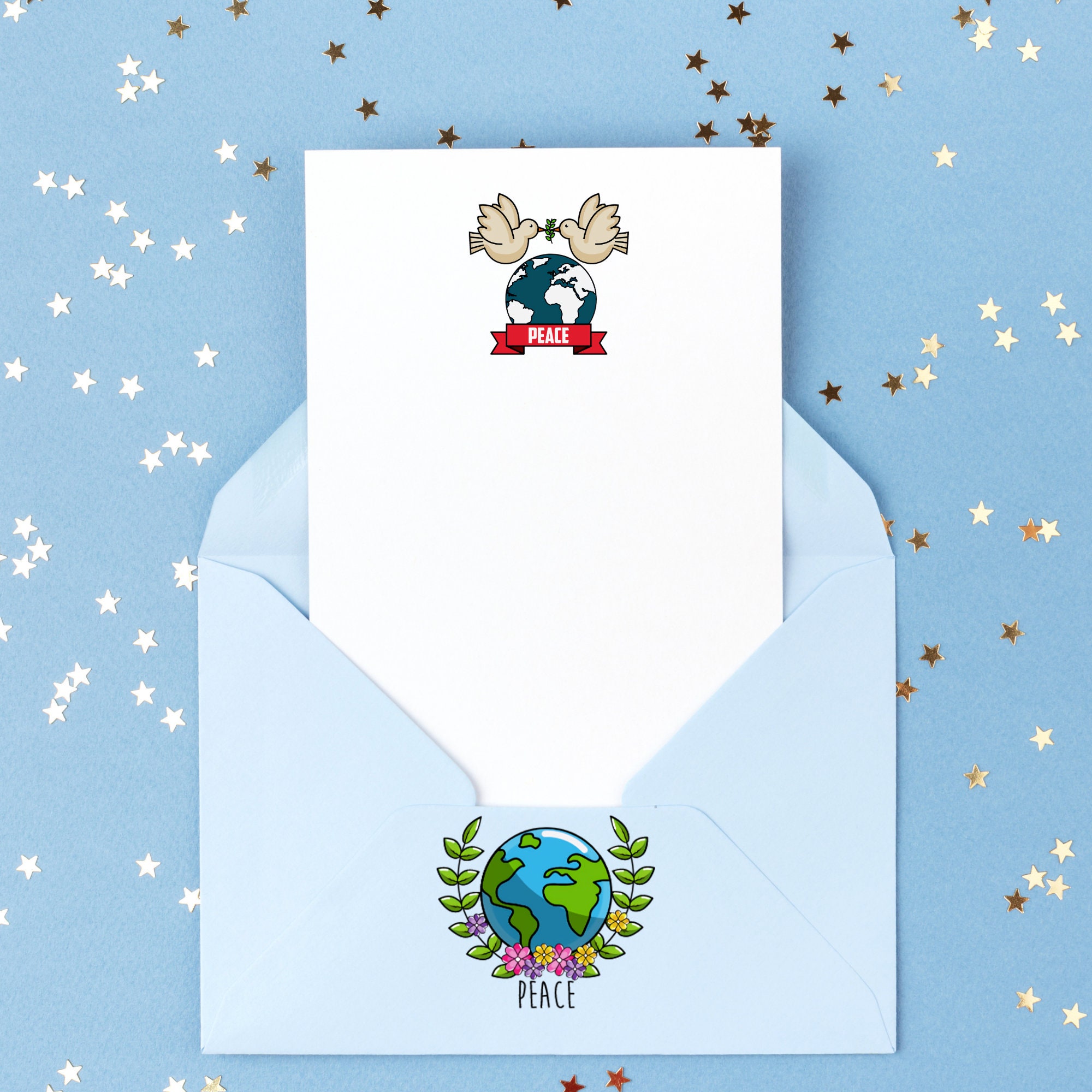 World Peace Printable Stickers, Daily Journal Stickers - Etsy