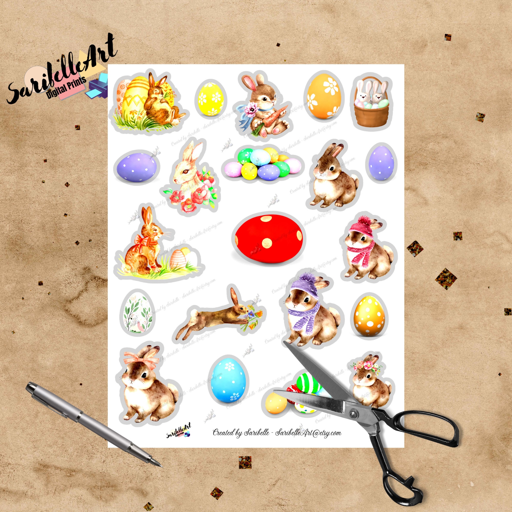 Easter Printable Stickers, Daily Stickers for Your Journal - Etsy