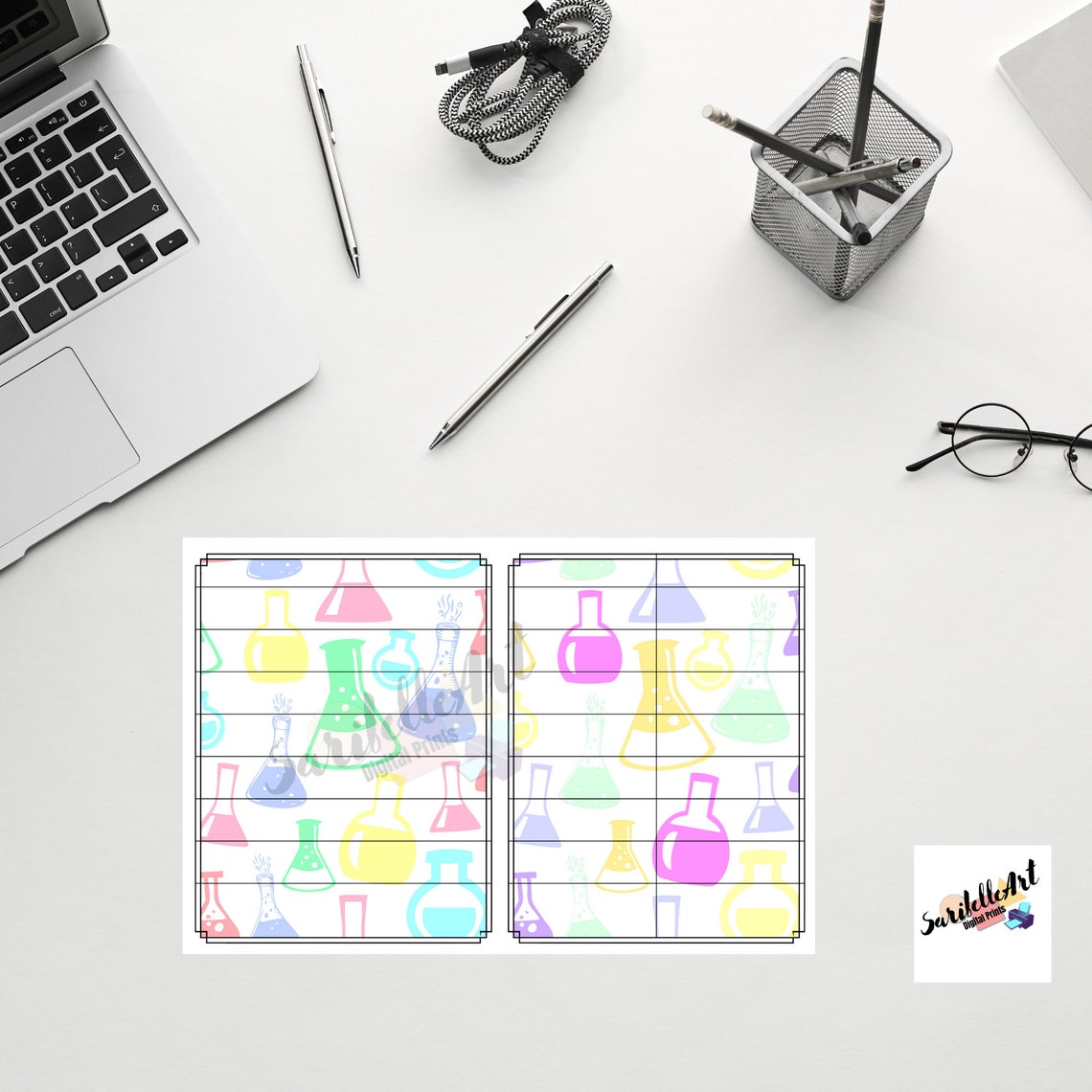 Chemistry Mini Writing Paper Printable Stickers, Printable Planner ...