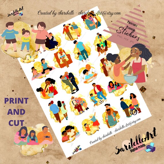 Family Activities Printable Stickers Daily Stickers | Etsy