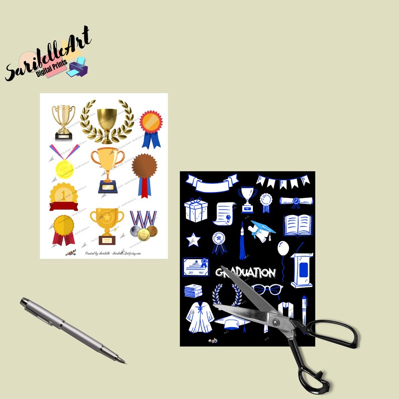 School Graduation Printable Stickers Printable Sticker Sheet - Etsy