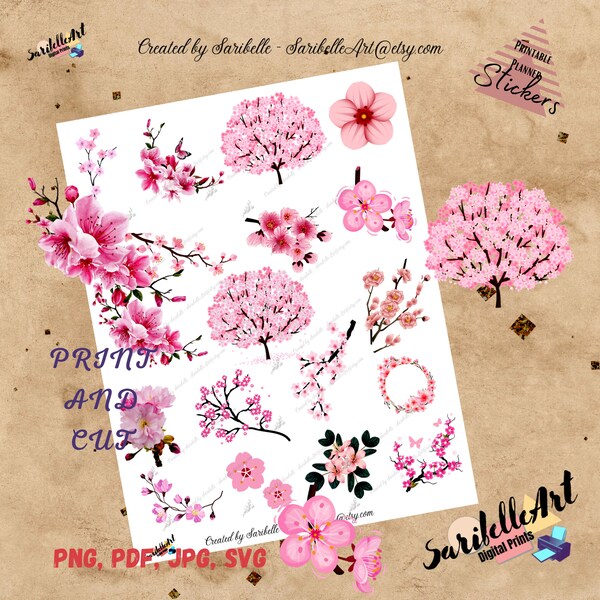 Cherry Blossom Decal - Etsy