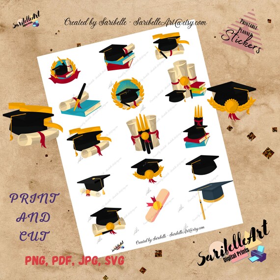 School Graduation Printable Stickers Printable Sticker Sheet - Etsy