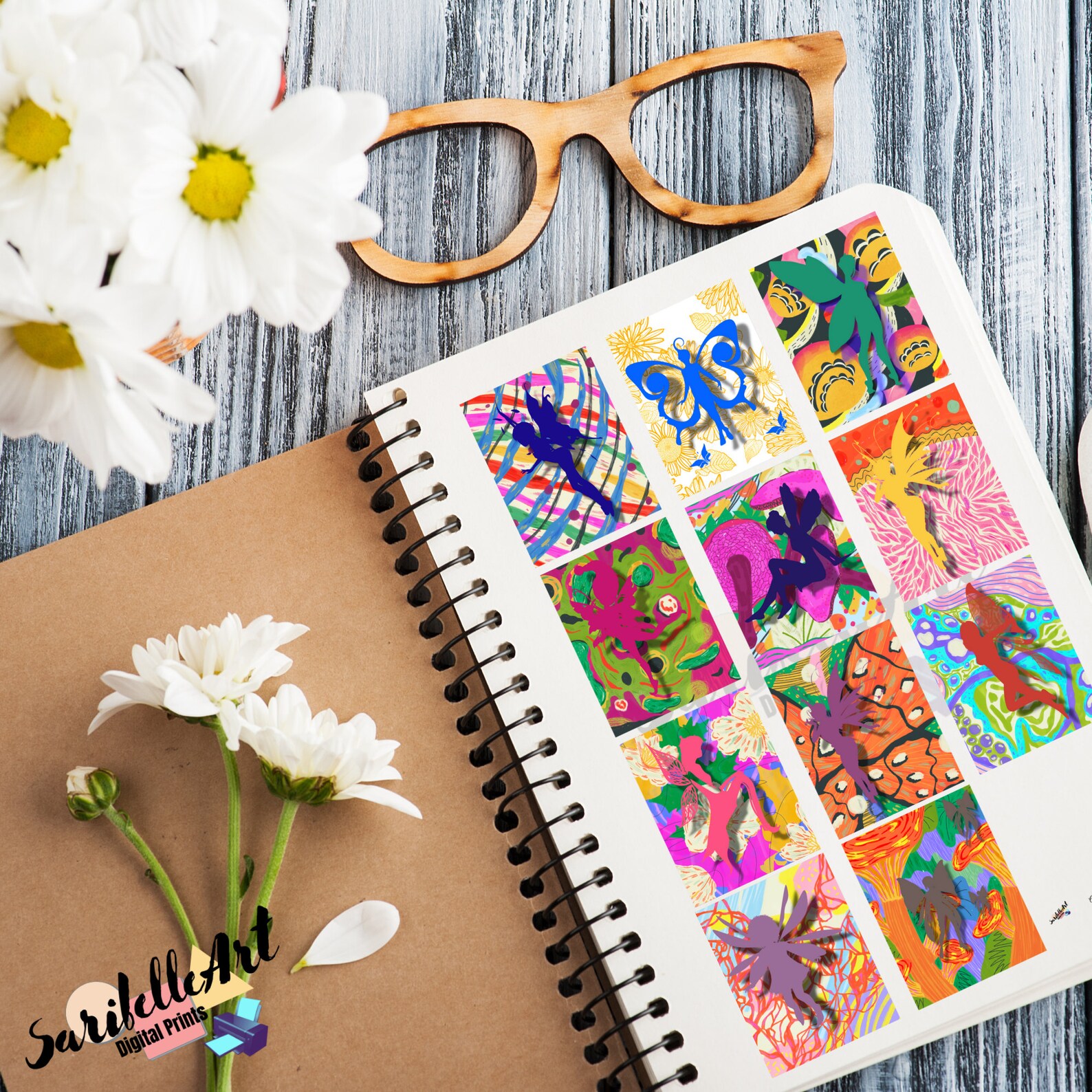 Fairy Printable Stickers Printable Sticker Sheet Print and - Etsy