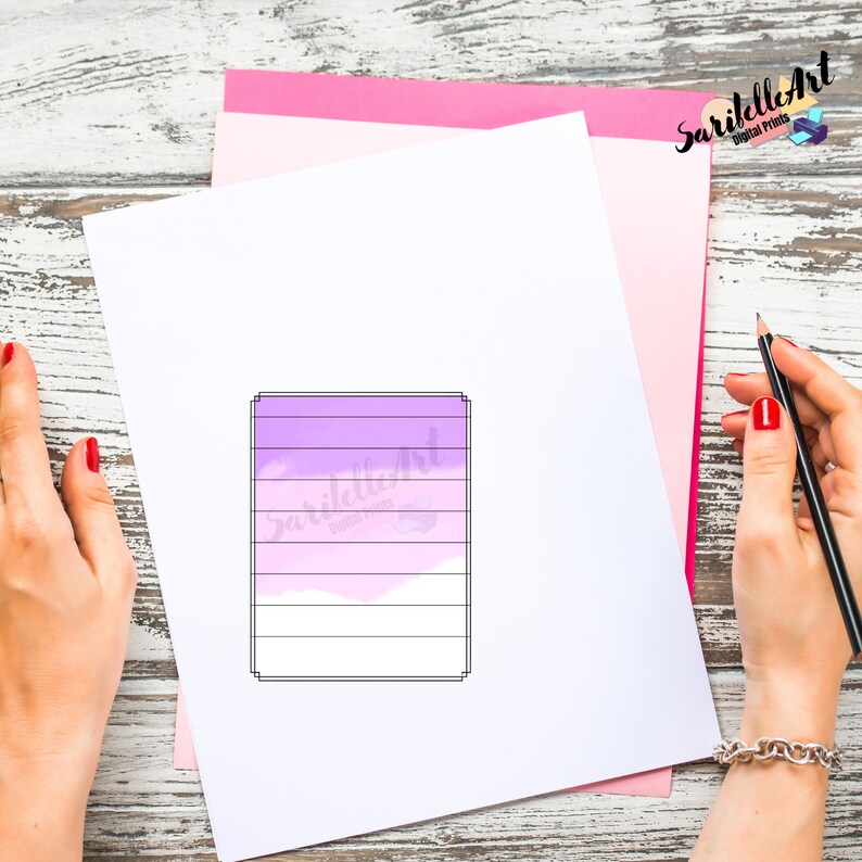 Colorful Mini Writing Paper Printable Stickers Printable - Etsy