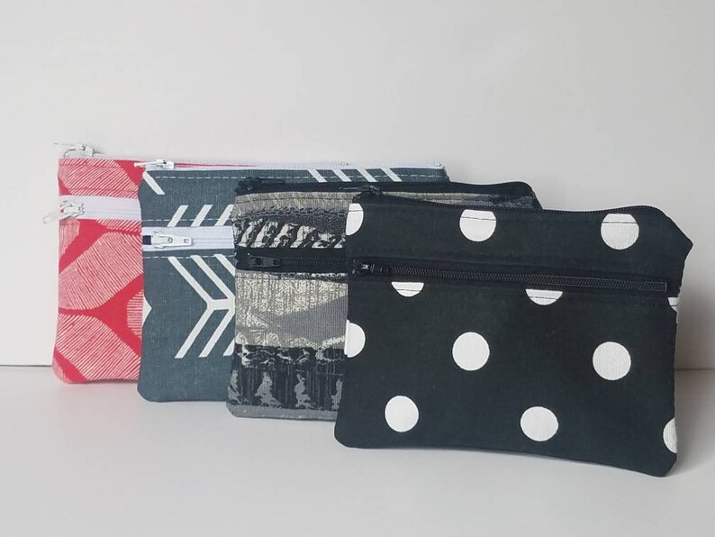 Women Double Zipper Coin Bag/double Zipper Coin Pouch/double - Etsy