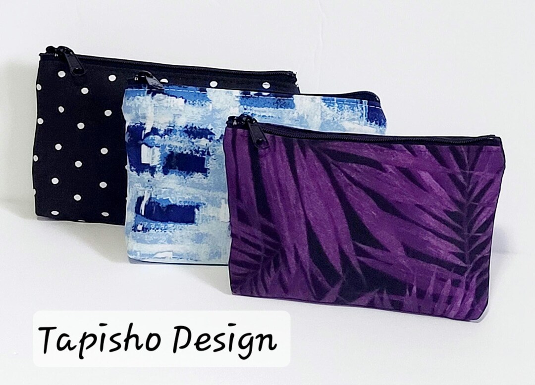 Canvas Pouches Bags/large Change Purse/polka Dot Pouch/handmade Pouches ...