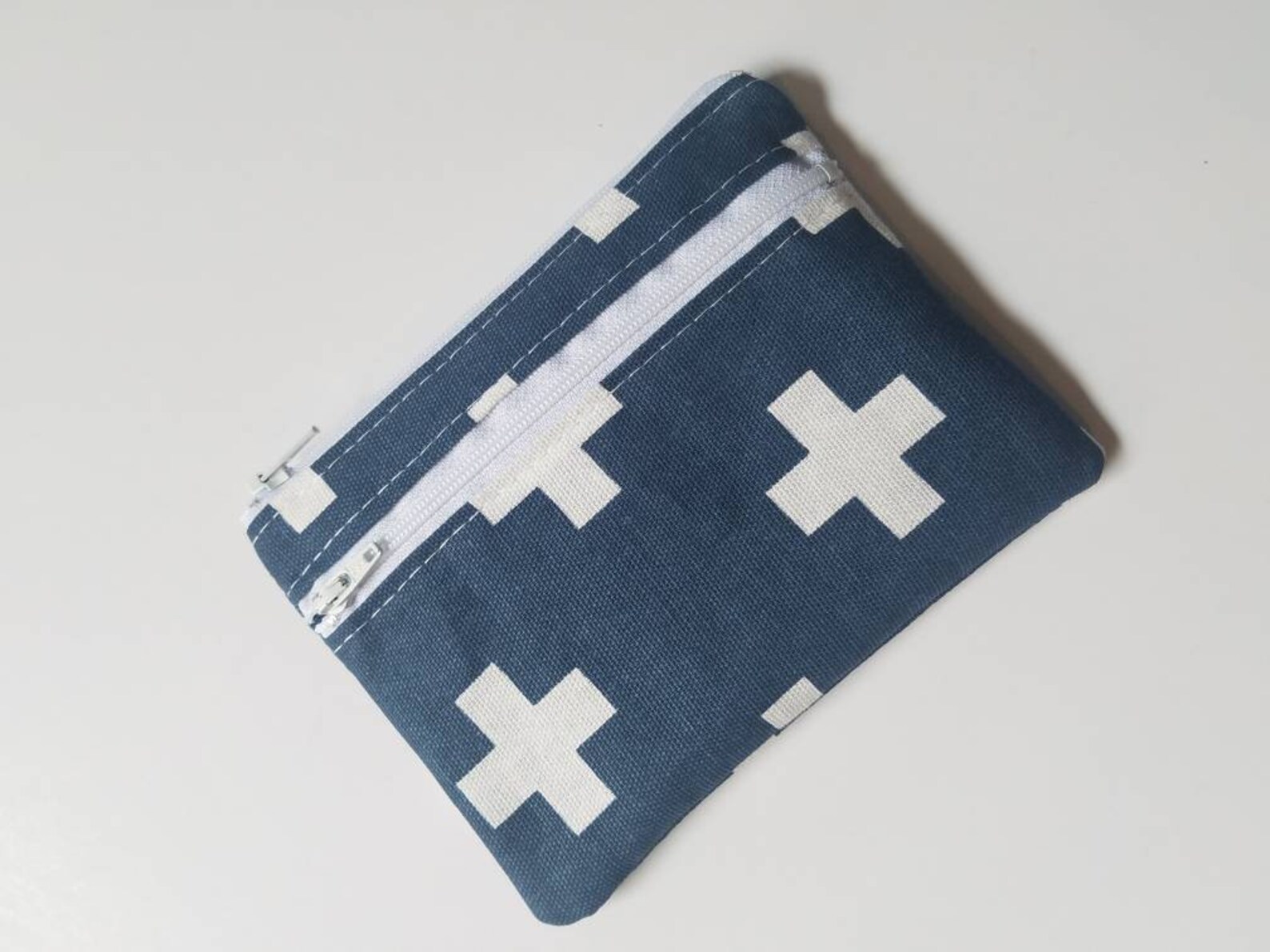 Women Double Zipper Coin Bag/double Zipper Coin Pouch/double - Etsy