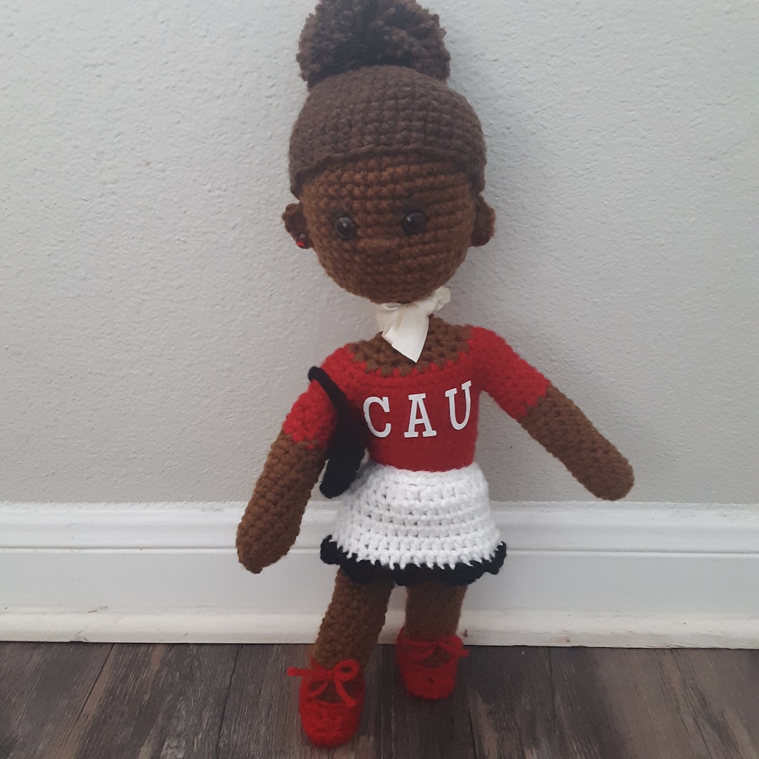 Clark Atlanta HBCU Doll, Custom Crochet Doll - Etsy
