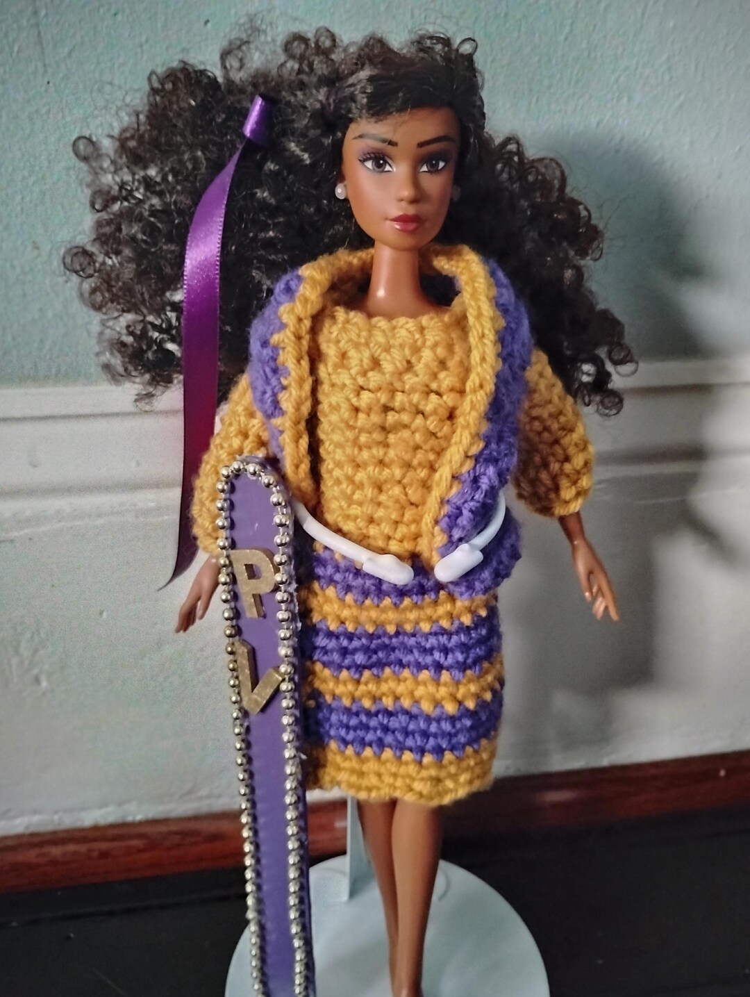 Custom African American HBCU Doll, Prairie View, LSU, Graduation Gifts ...