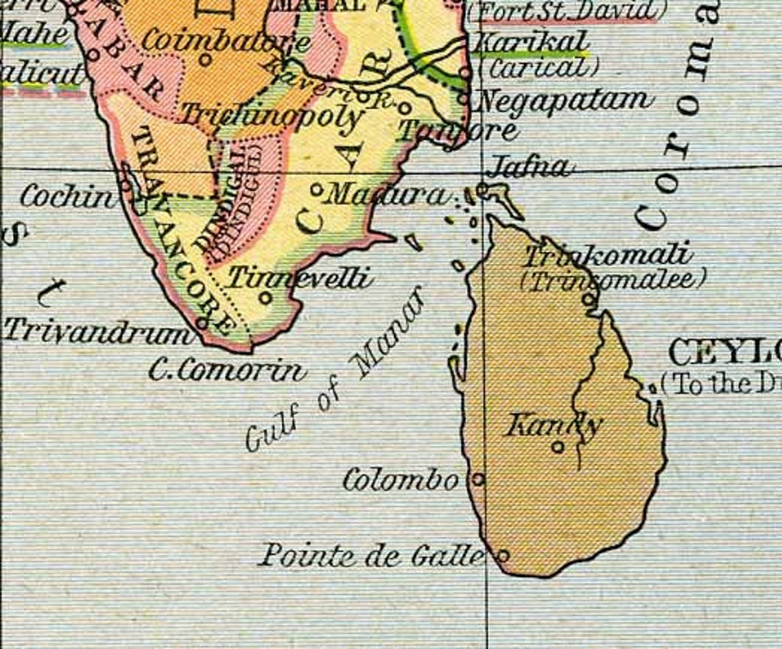 Print of Map-India 1700-1792 | Etsy