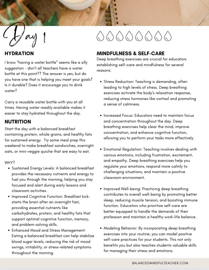 Teacher Self-care Workbook | Digital Workbook | 130 Pages of Self-care ...