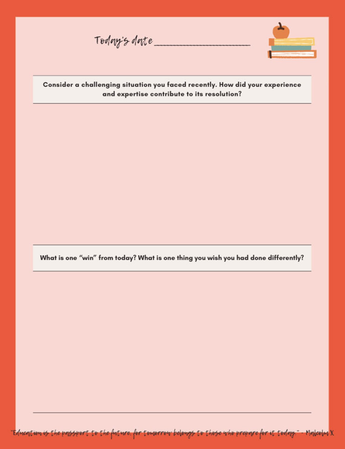 Experienced Teacher Reflection Journal | Digital Journal | Printable ...