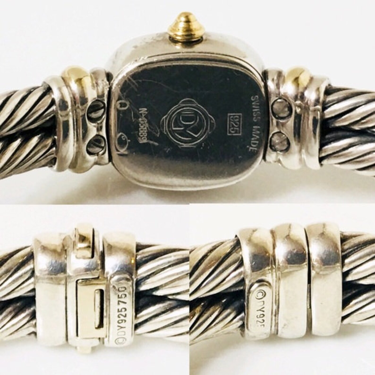 David Yurman Double Cable Black Mother of Pearl Watch DY 925 - Etsy