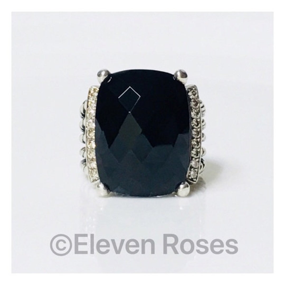 Yurman Black Onyx Diamond Wheaton Ring - Etsy