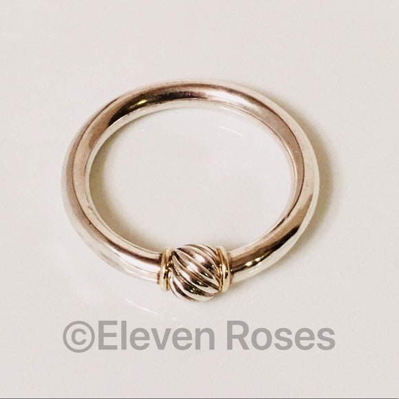 David Yurman Cable Teething Ring Baby Rattle Statement Pendant 925 ...