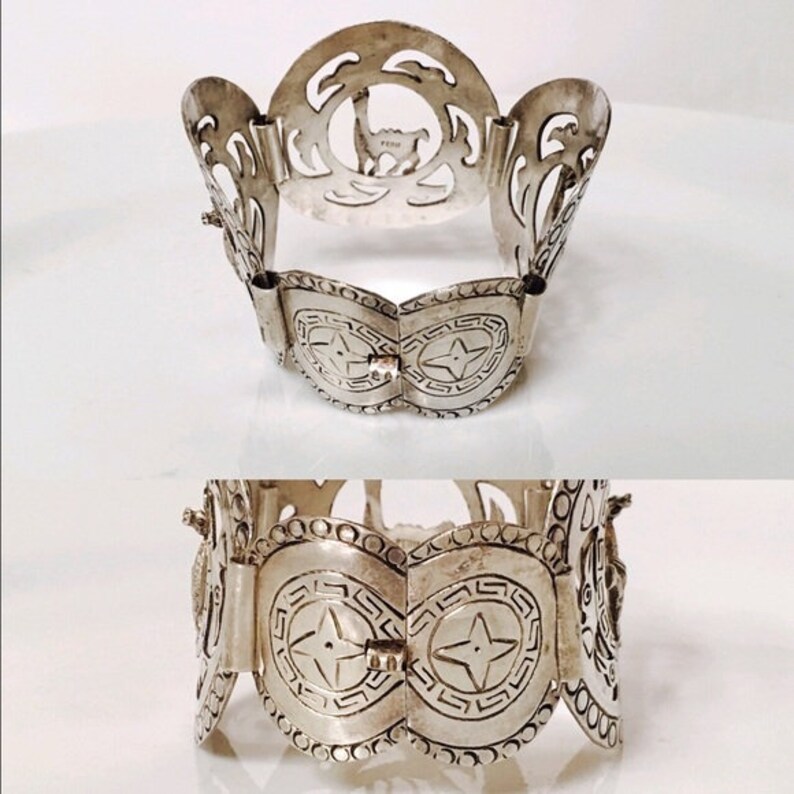 Extra Large Peruvian 925 Sterling Silver Llama Animal Panel | Etsy