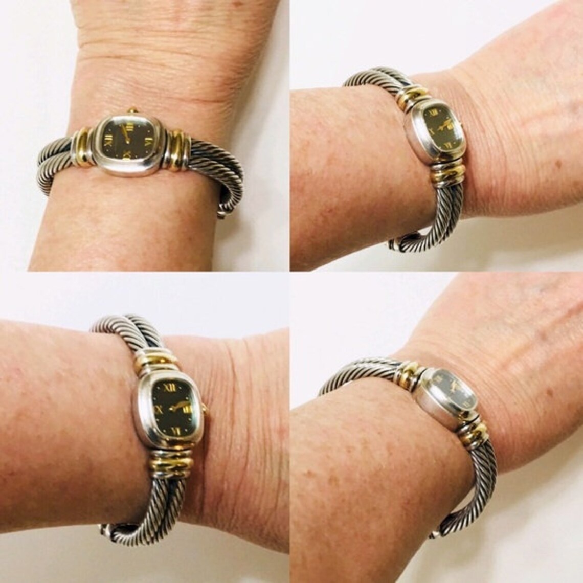 David Yurman Double Cable Black Mother of Pearl Watch DY 925 | Etsy