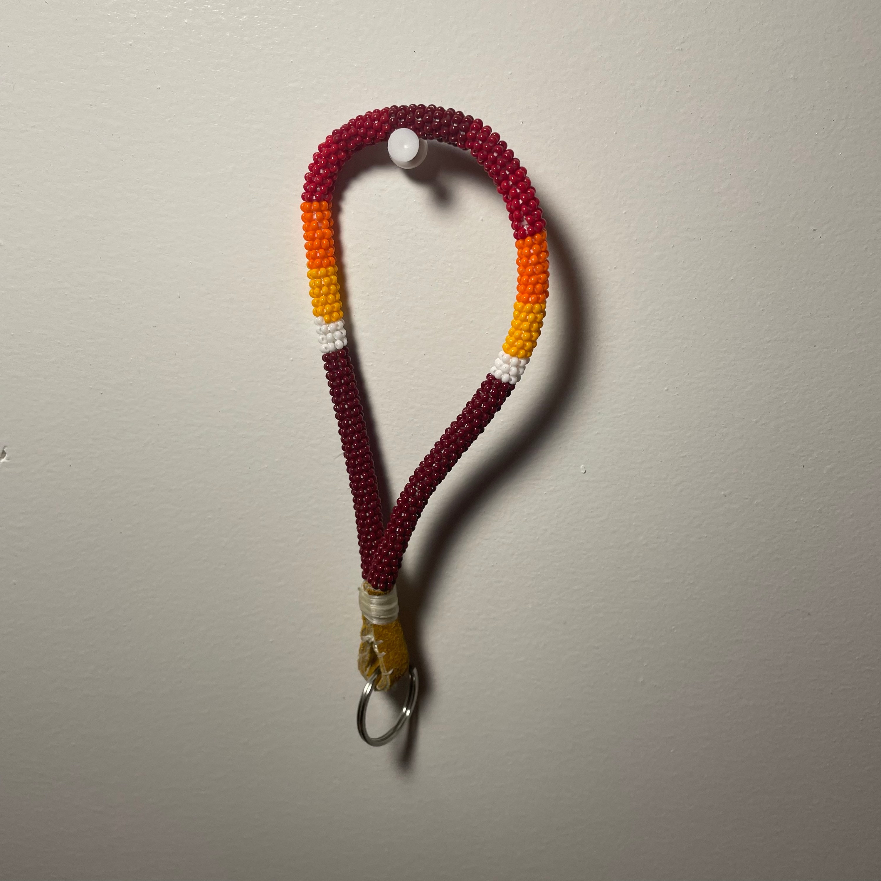 Red NATIVE BEADED KEYCHAIN Gift Idea Elegant Key Holder | Etsy