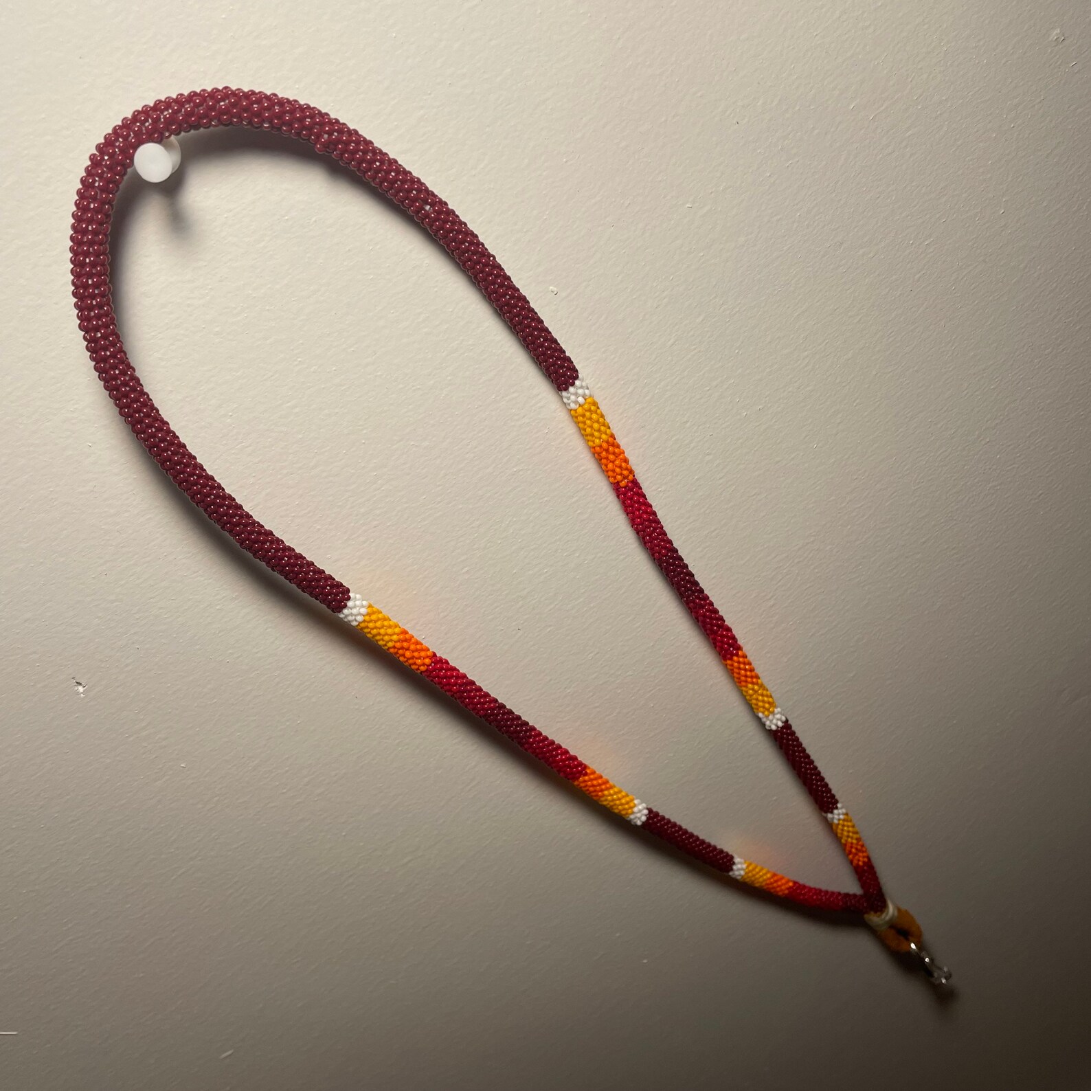 Red Native Wrap Beaded Lanyard | Etsy
